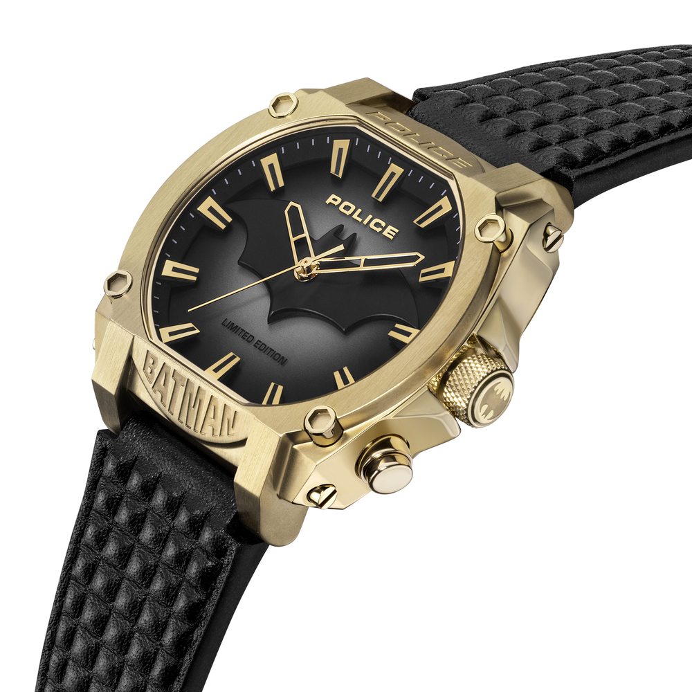 Buy Online Police Batman Quartz Analog With Back light Black Round Dial ...