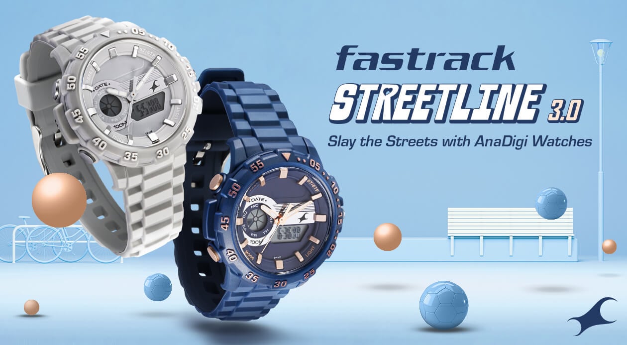 Buy Online Fastrack Street line Quartz Analog Digital Purple Dial ...