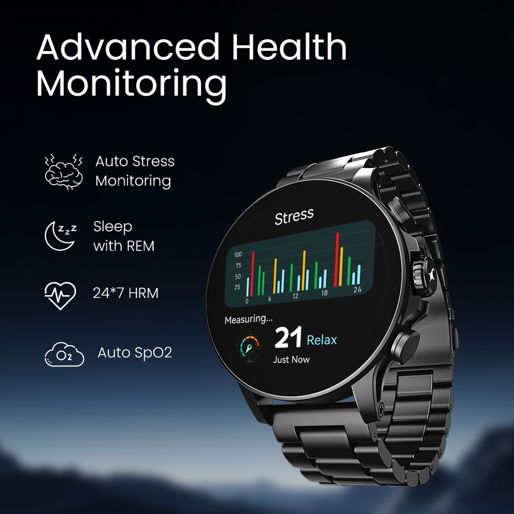 Buy Online Fastrack Marvellous FX2 Unisex Smart Watch With Silver Metal ...