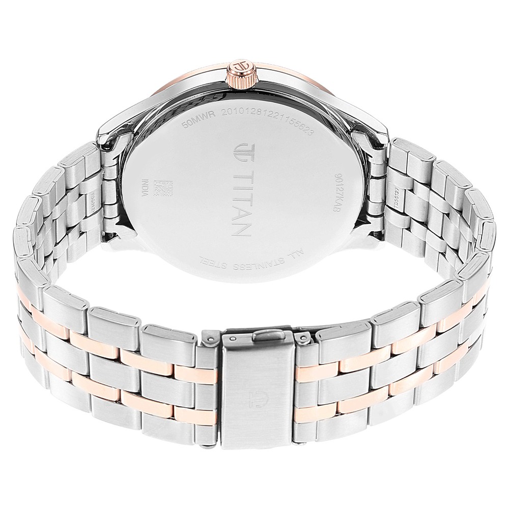 Buy Online Titan Opulent Blue Dial Quartz Multifunction Stainless Steel ...