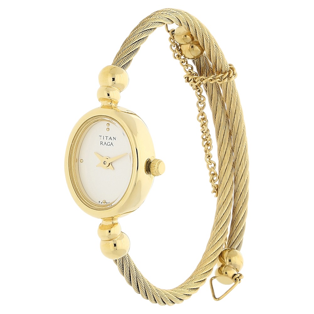 Buy Online Titan Raga White Dial Analog Stainless Steel Strap watch for ...