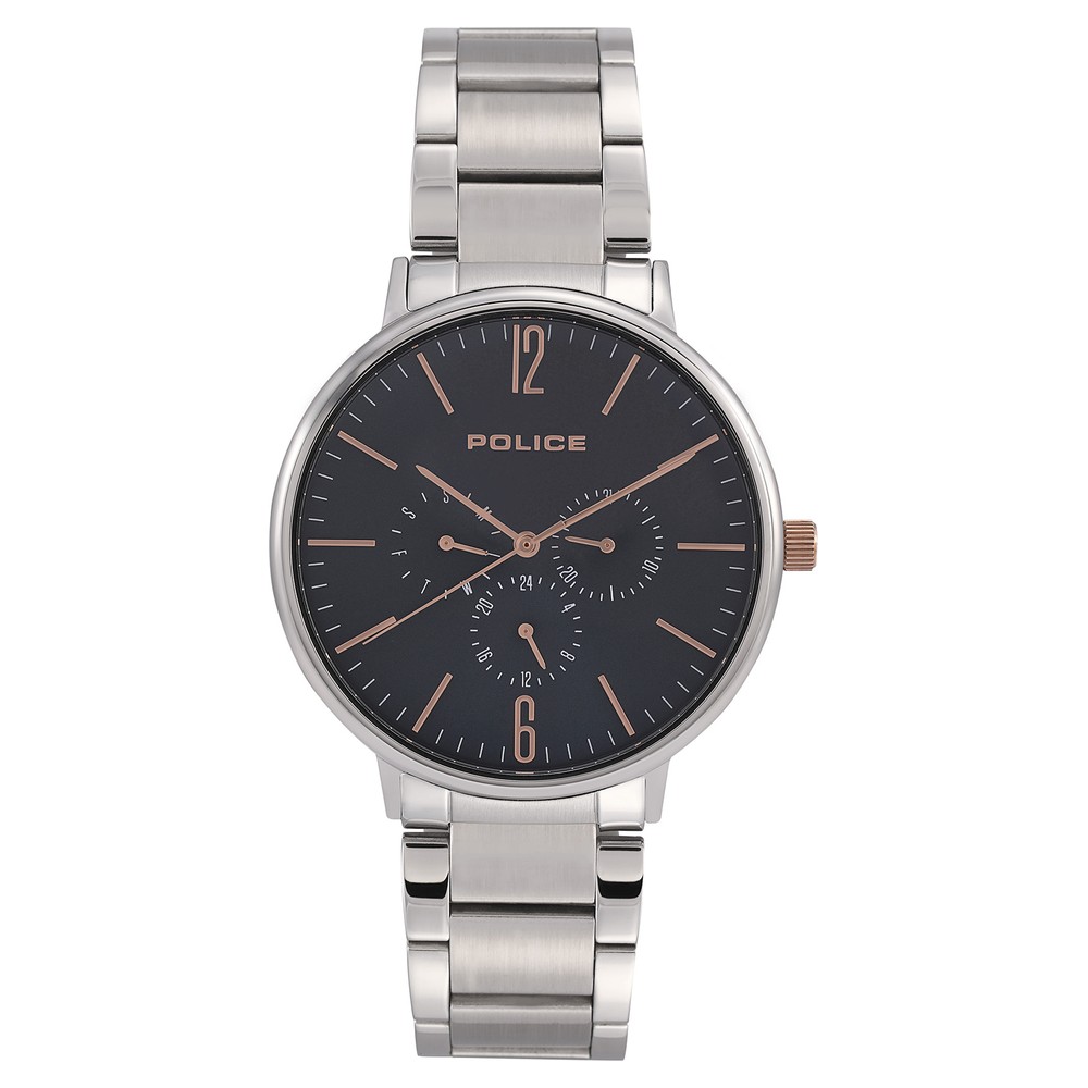 Buy Online Police Quartz Multifunction Blue Dial Stainless Steel Strap ...