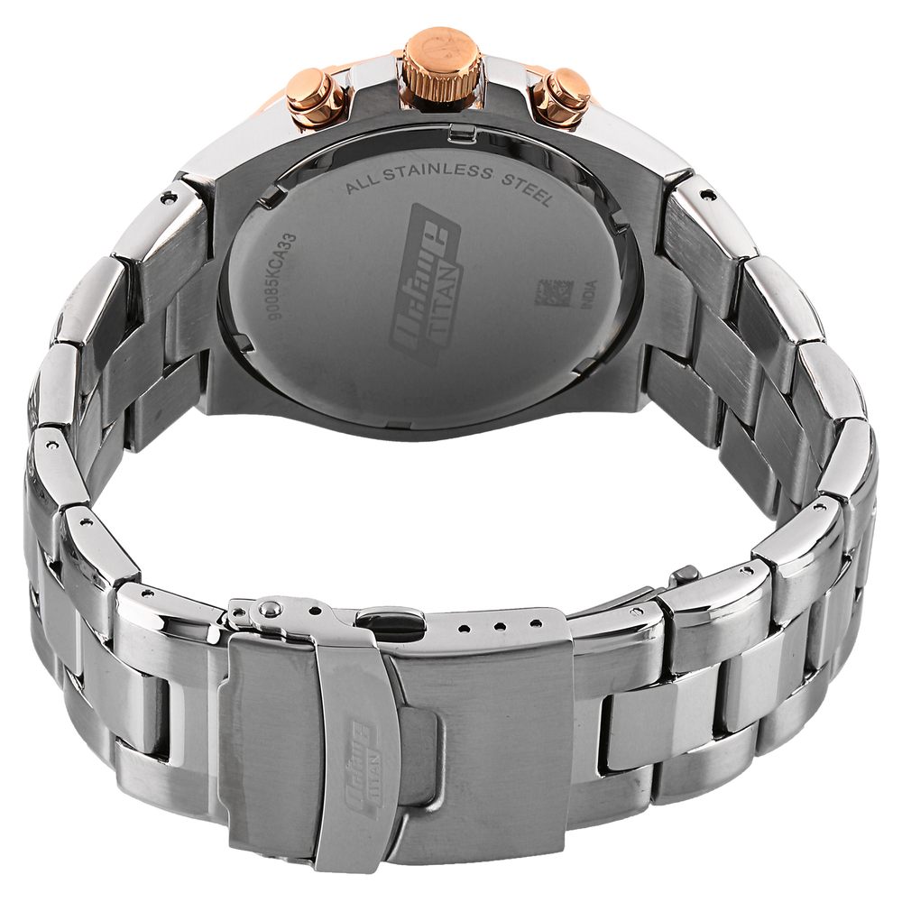Buy Online Titan Octane Silver Chrono Stainless Steel Strap watch for ...