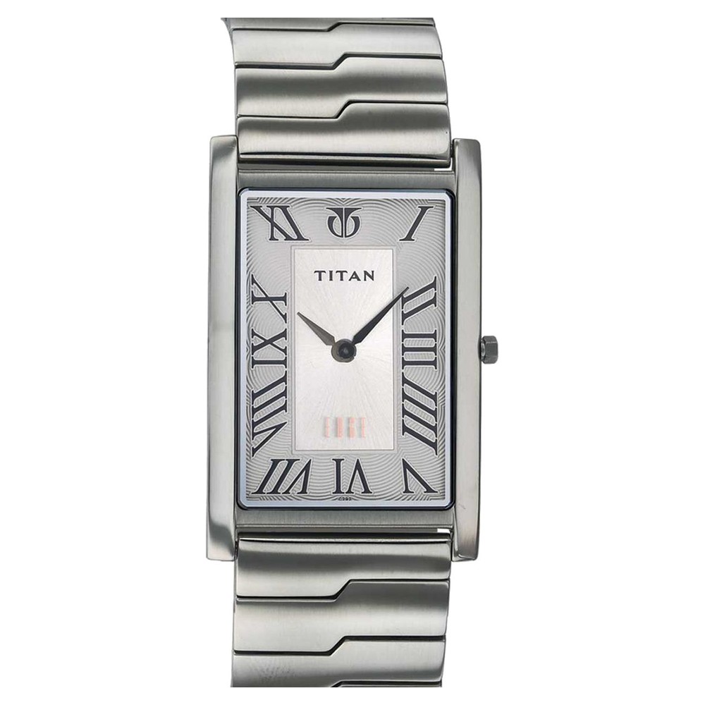 Buy Online Titan Quartz Analog Silver Dial Watch for Men - nb1515sm01 ...