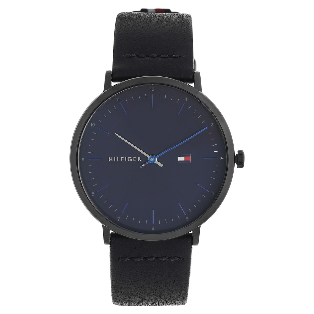 Buy Online Tommy Hilfiger Quartz Analog Blue Dial Leather Strap Watch ...