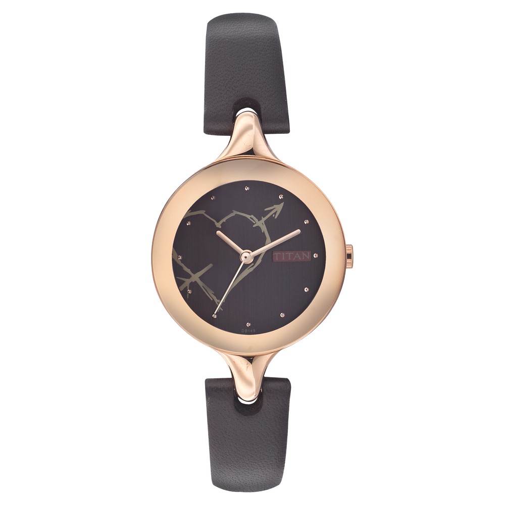 Buy Online Titan Quartz Analog Brown Dial Watch for Women - 9755wl04 ...