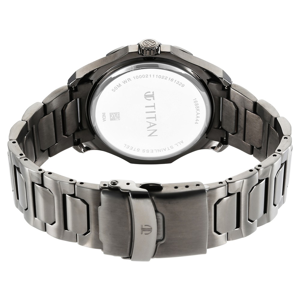 Buy Online Titan Regalia Premium Blue Dial Stainless Steel Strap Watch ...
