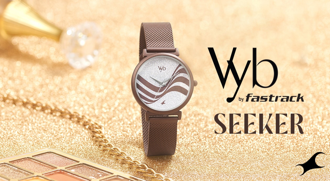 Buy Online Fastrack Vyb Seeker Quartz Analog Silver Dial Stainless ...