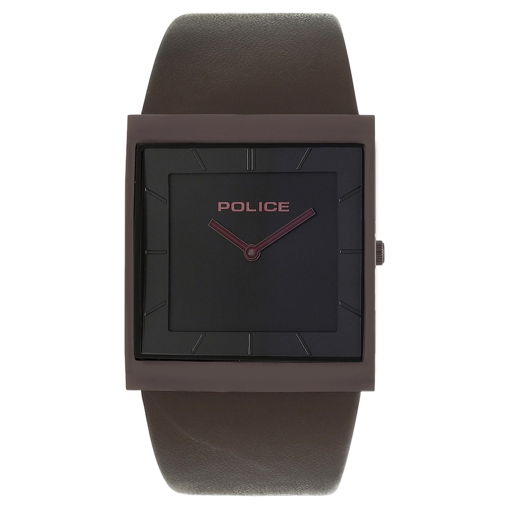 Buy Online Police Quartz Analog Black Dial Leather Strap Watch for Men ...