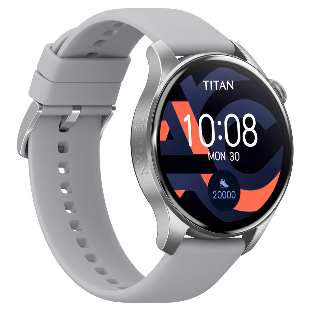 Buy Online Titan Talk- Touch Screen Watch with Grey Strap, BT Calling, AI- Voice Assistant, and ...