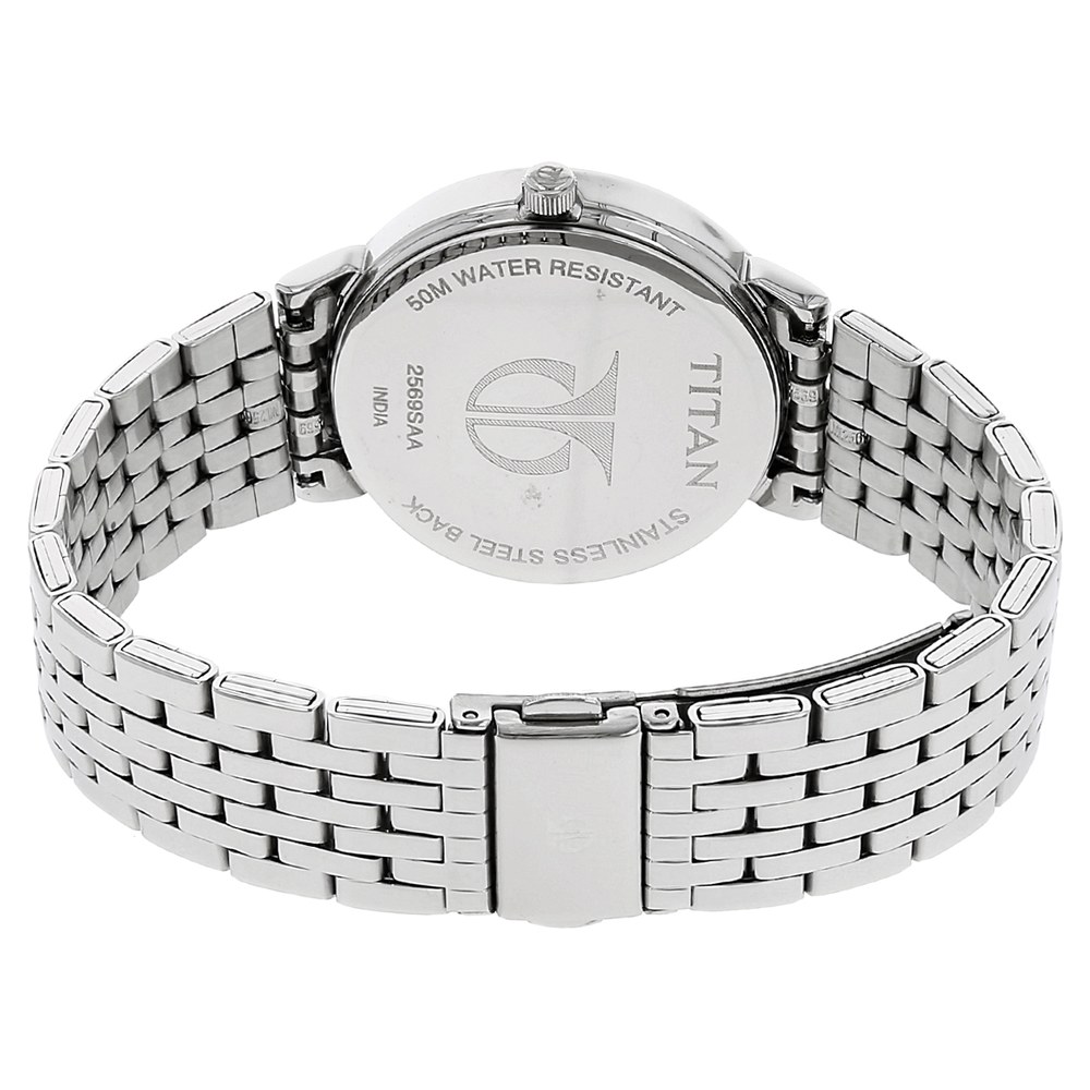 Buy Online Titan Workwear Blue Dial Women Watch With Stainless Steel ...