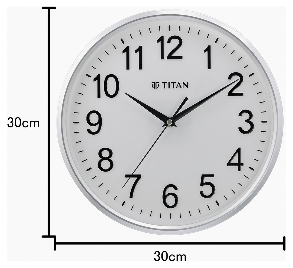 Buy Online Titan 30cm White faced Silent Wall Clock for Modern Homes ...