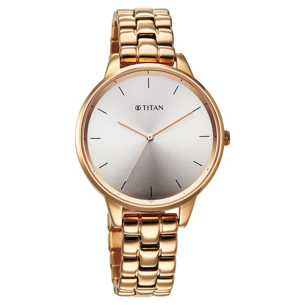 Buy Online Titan Neo Quartz Analog Grey Dial Rose Gold Metal Strap ...