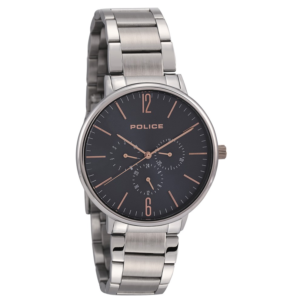 Buy Online Police Quartz Multifunction Blue Dial Stainless Steel Strap ...