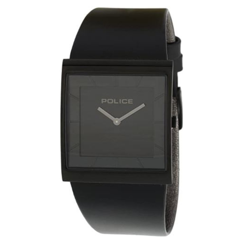 Buy Online Police Quartz Analog Black Dial Leather Strap Watch for Men ...