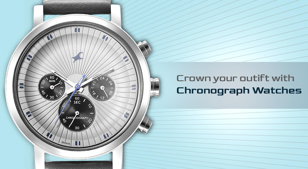 Buy Online Fastrack Kronos Multifunction Grey Dial Leather Strap Watch ...