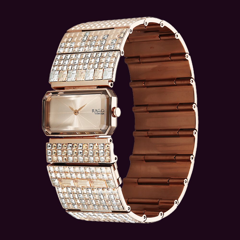 Buy Online Titan Raga Cocktails Quartz Analog Rose Gold Dial Stainless ...