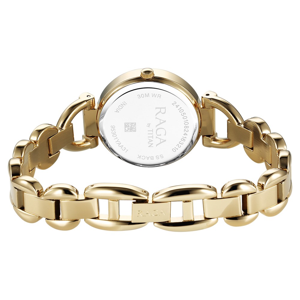 Buy Online Titan Raga Showstopper Quartz Analog Green Dial Metal Strap ...