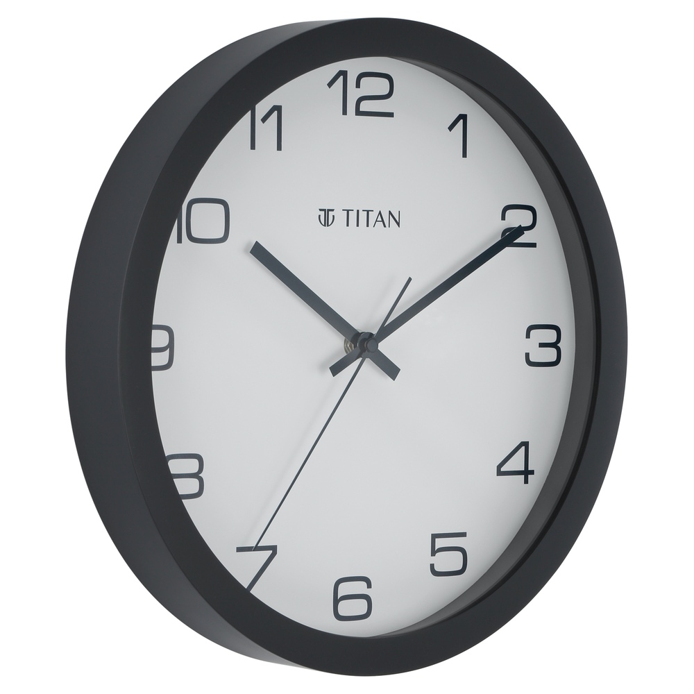 Buy Online Titan Tranquil Modern 30cm White Wall Clock with Silent ...