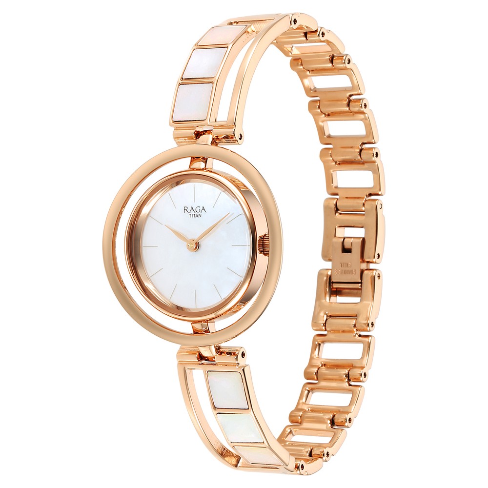 Buy Online Titan Raga Power Pearls Quartz Analog Mother Of Pearl Dial ...