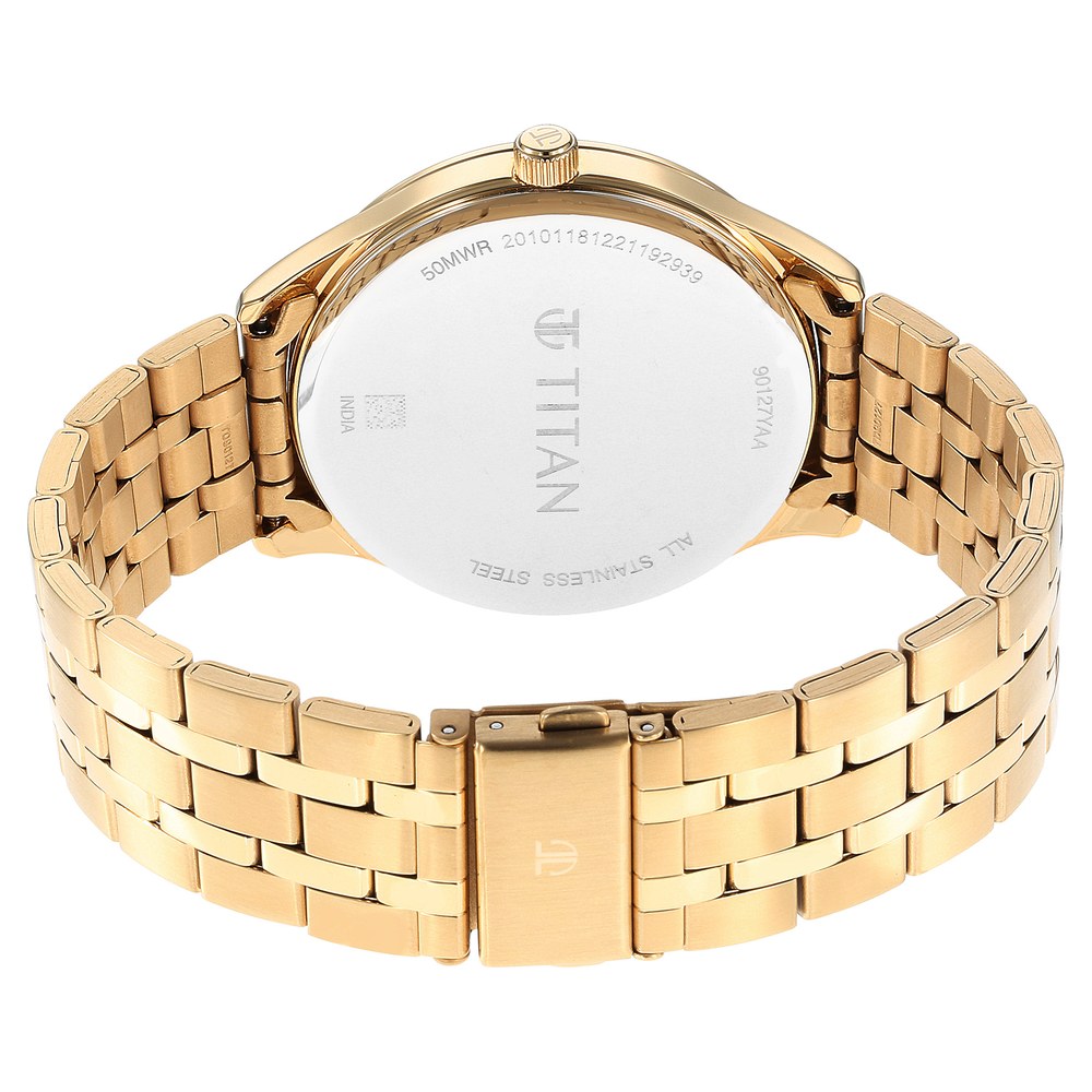 Buy Online Titan Opulent Green Dial Analog Stainless Steel Strap watch ...