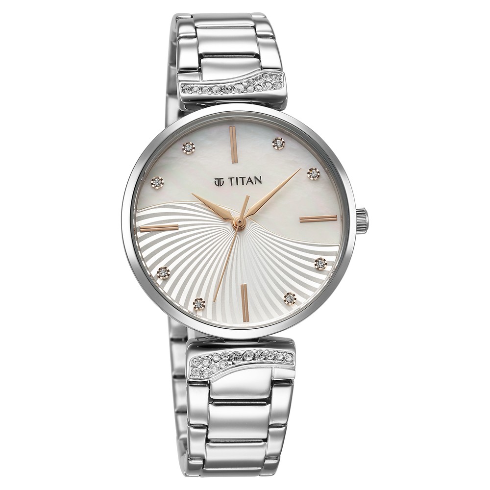 Buy Online Titan Purple Style Up Quartz Analog Mother Of Pearl Dial ...