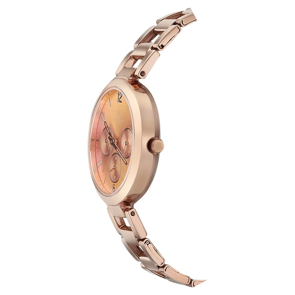 Buy Online Titan Purple Rose Gold Dial Analog with Day and Date ...