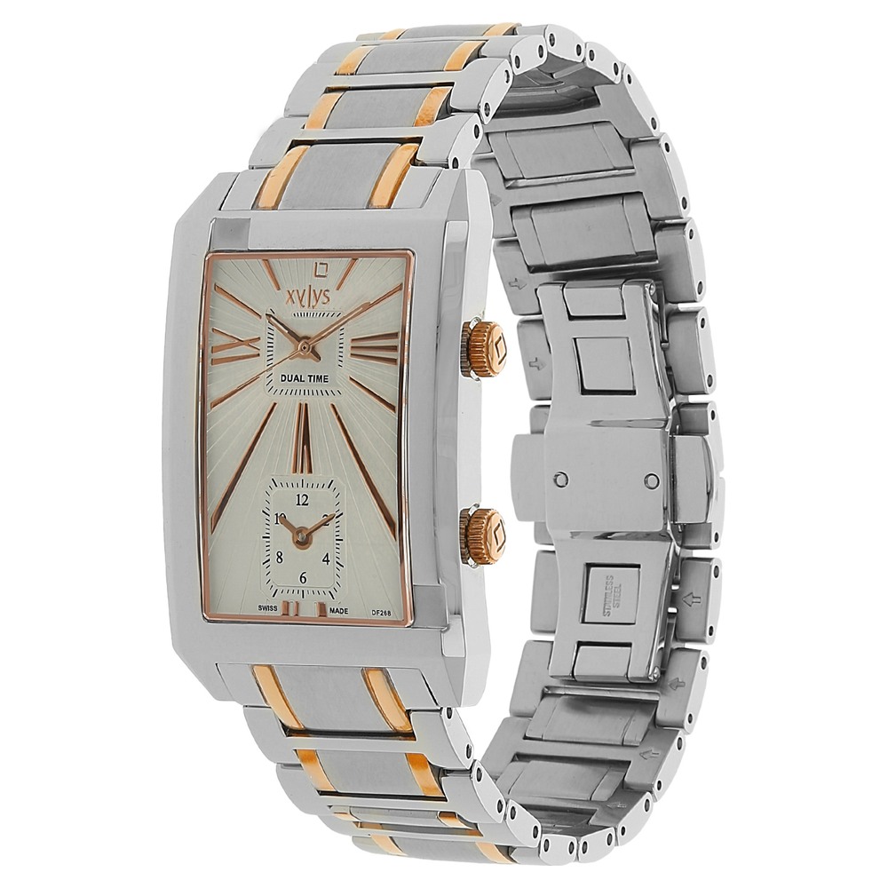 Buy Online Xylys Swiss Analog Two Toned Stainless Steel Strap and White ...