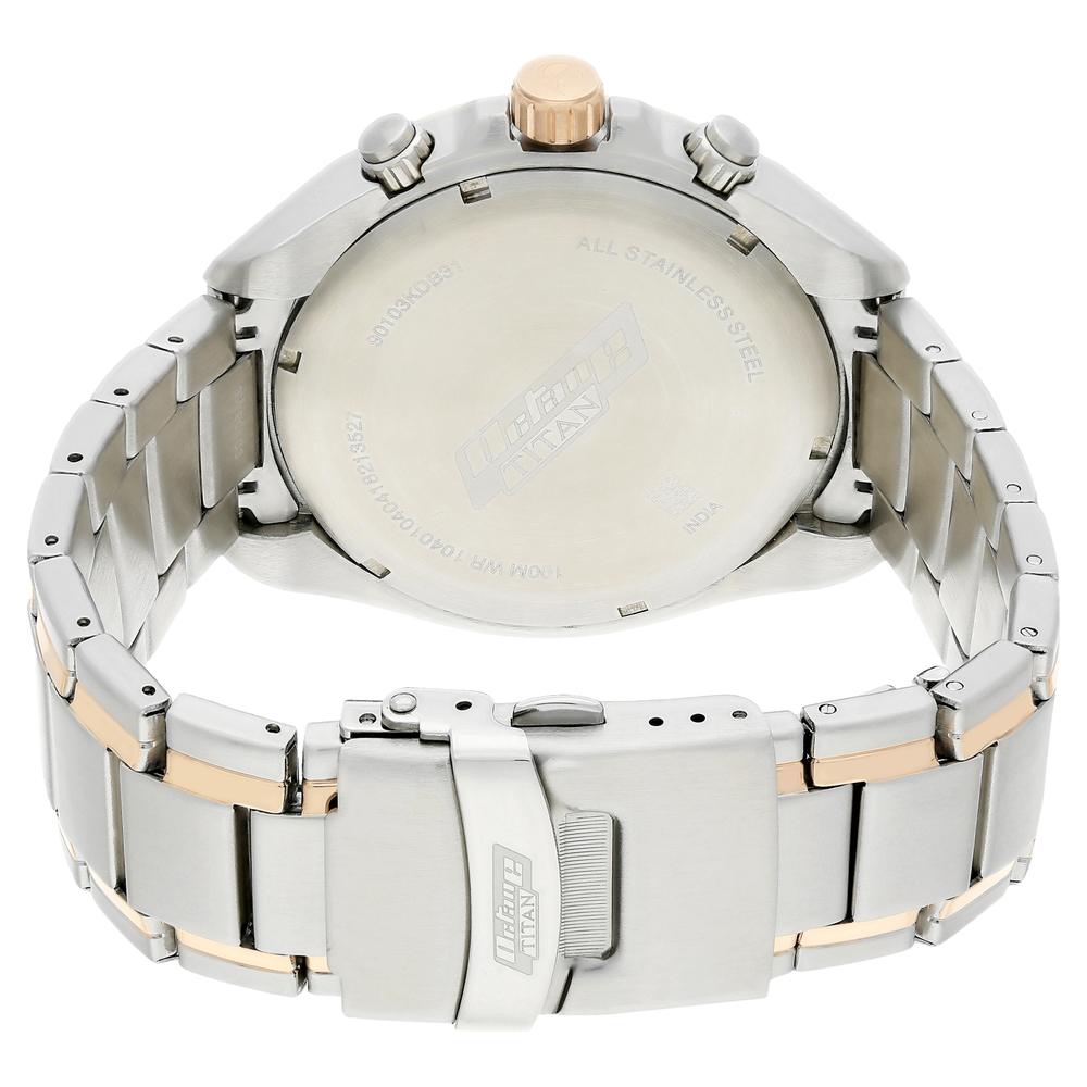 Buy Online Titan Octane White Dial Chrono Stainless Strap watch for Men ...