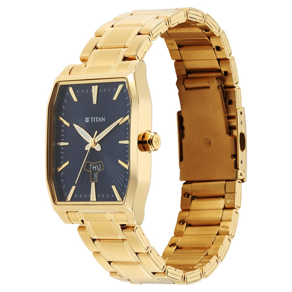 Buy Online Titan Regalia Analog with Day and Date Opulent Blue Dial ...