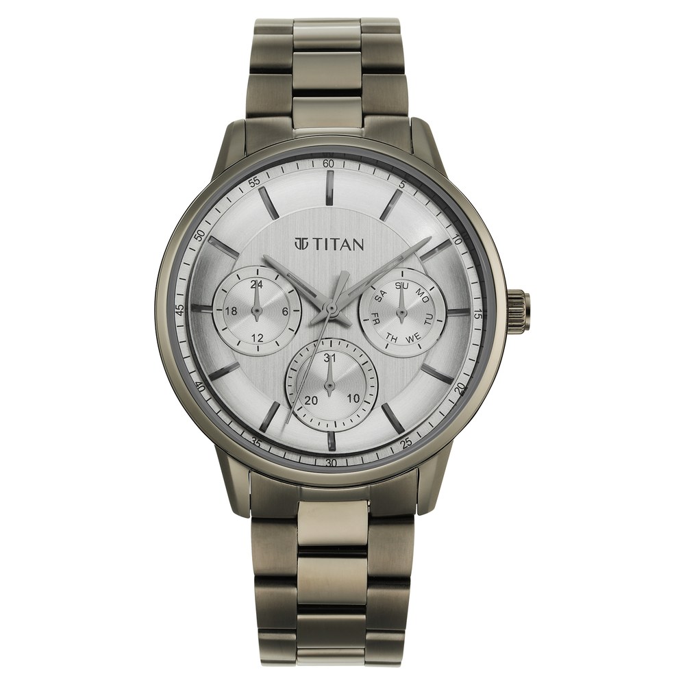 Buy Online Titan Urban Magic Grey Dial Quartz Multifunction Stainless ...