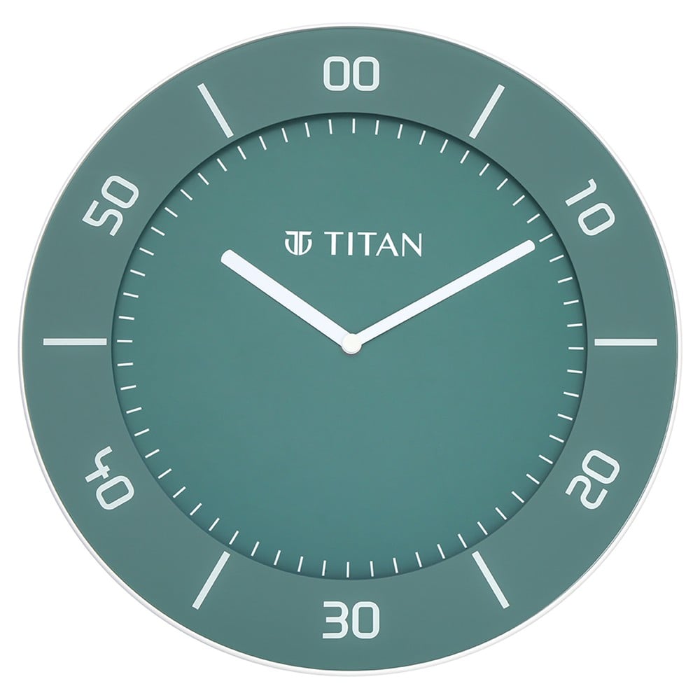 Buy Online Titan Green Slim Wall Clock - 30 cm x 30 cm (Medium ...