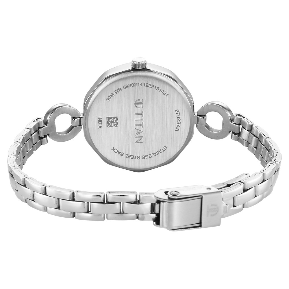 Buy Online Titan Karishma Silver Dial Watch for Women - nt2702sm01 | Titan