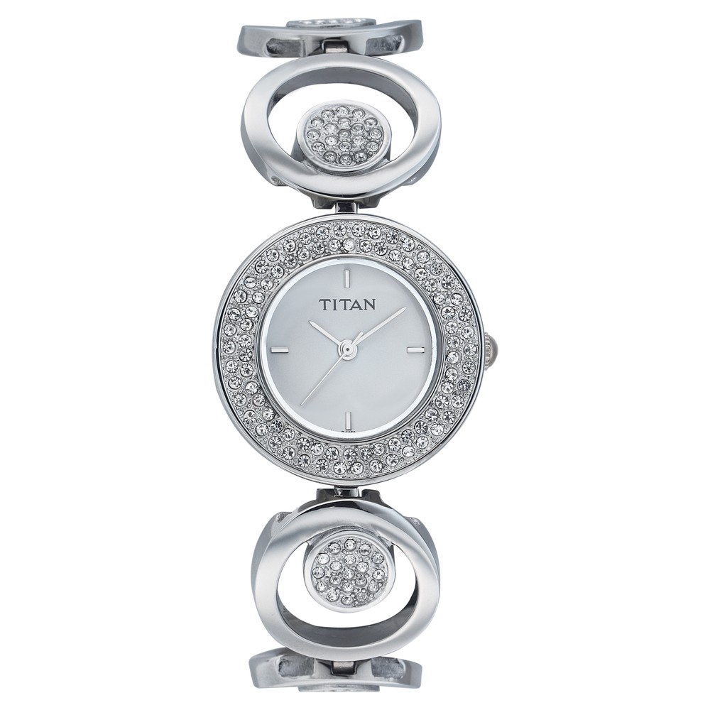 Buy Online Titan Quartz Analog White Dial Watch for Women - nc9846sm01j ...