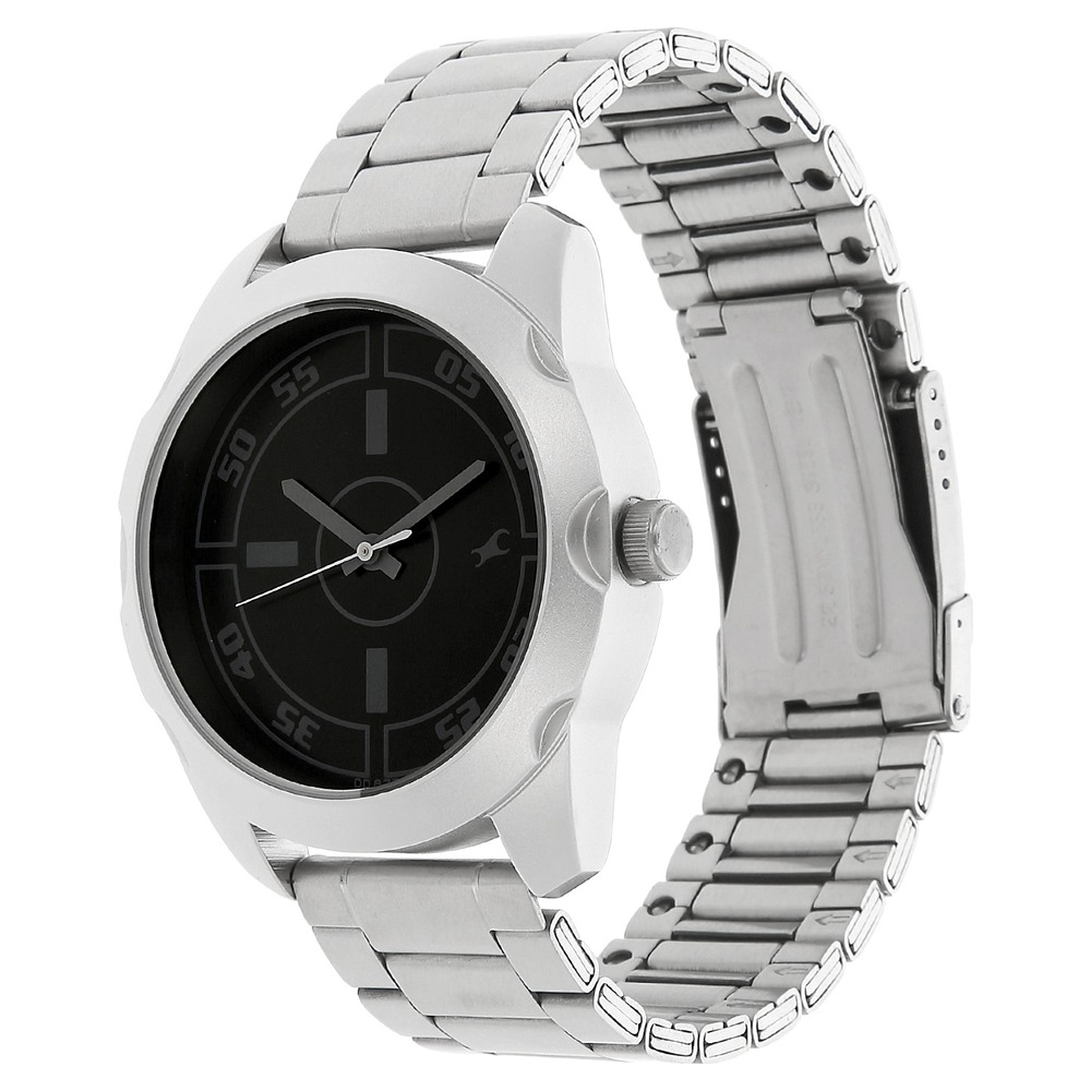 Buy Online Fastrack Quartz Analog Black Dial Stainless Steel Strap ...