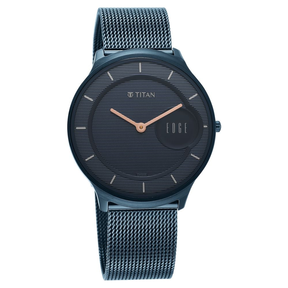 Buy Online Edge Baseline Blue Dial Stainless Steel Strap Watch Men ...