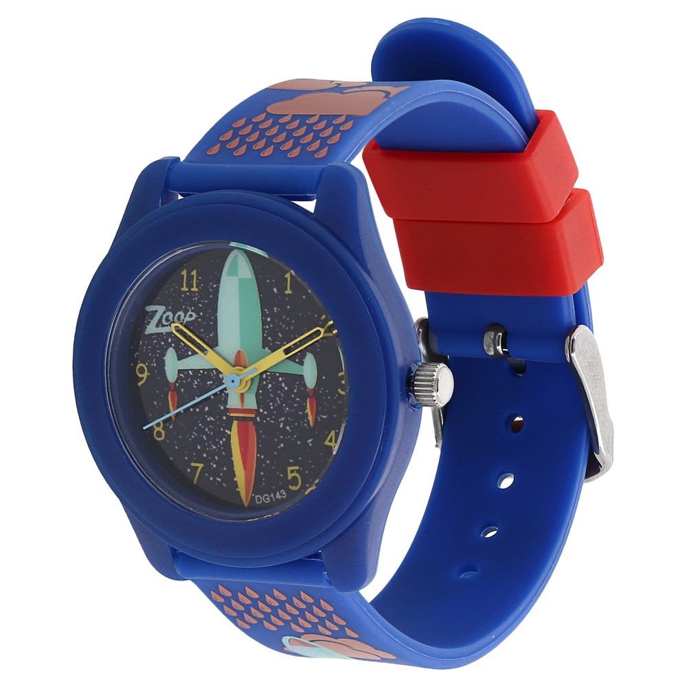 Buy Online Zoop By Titan Quartz Analog Blue Dial PU Strap Watch for ...