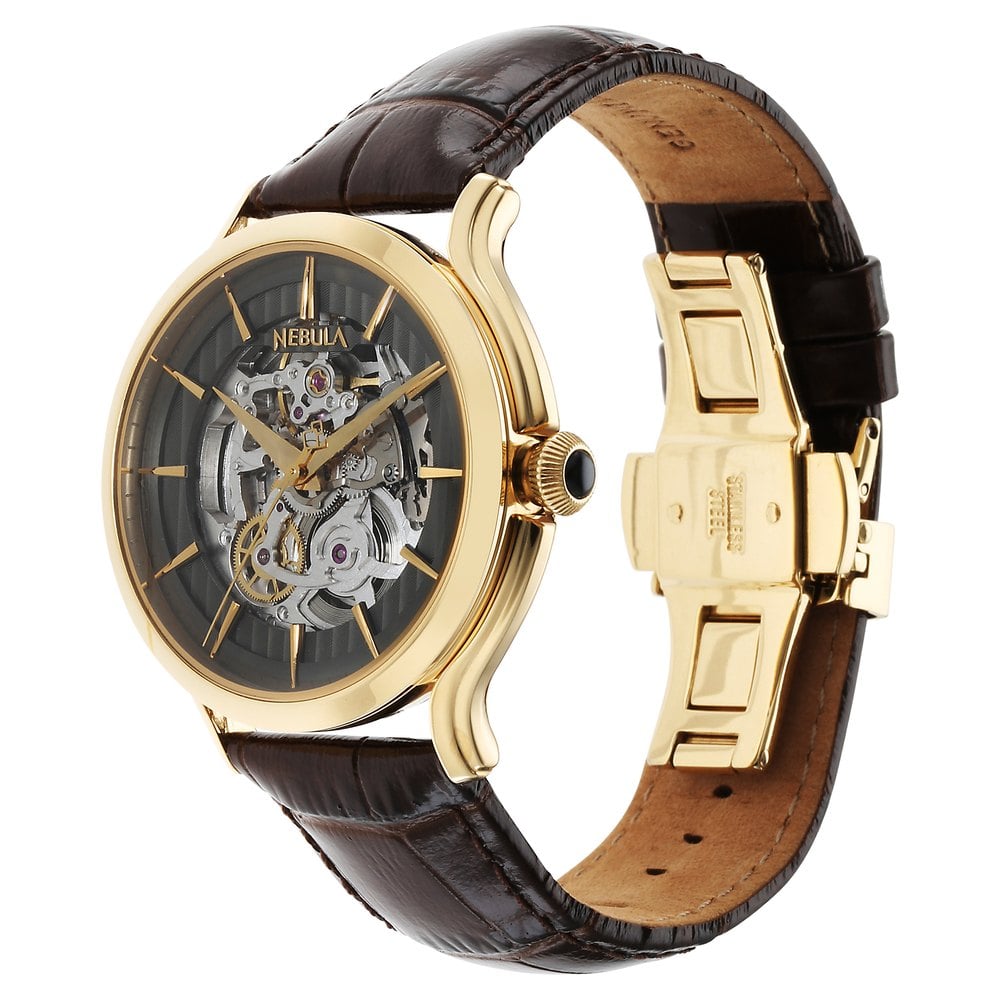 Buy Online Titan Nebula Art Deco 18k Gold Skeleton Automatic Swiss ...