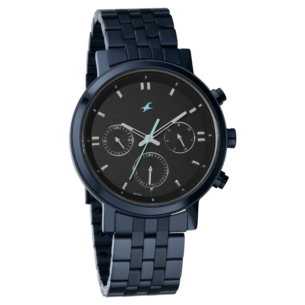 Buy Online Fastrack Tick Tock Quartz Analog Black dial Metal Strap ...