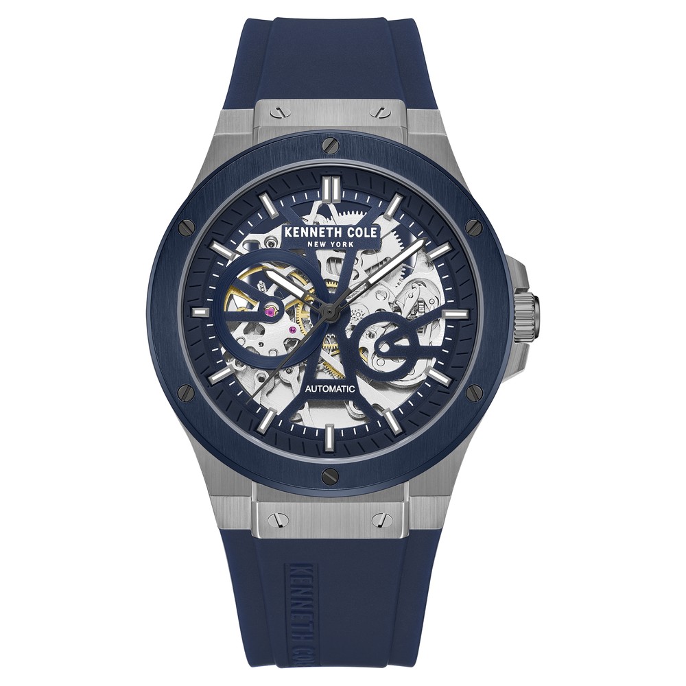 Buy Online Kenneth Cole Automatic Automatic Blue Dial Stainless Steel ...