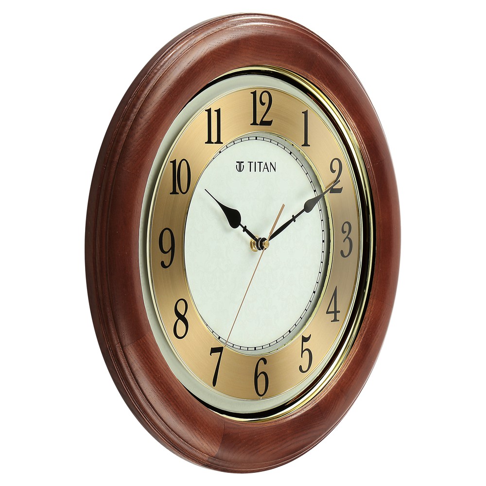 Buy Online Titan Grandeur - Classic Wooden Wall Clock - w0097wa01 | Titan