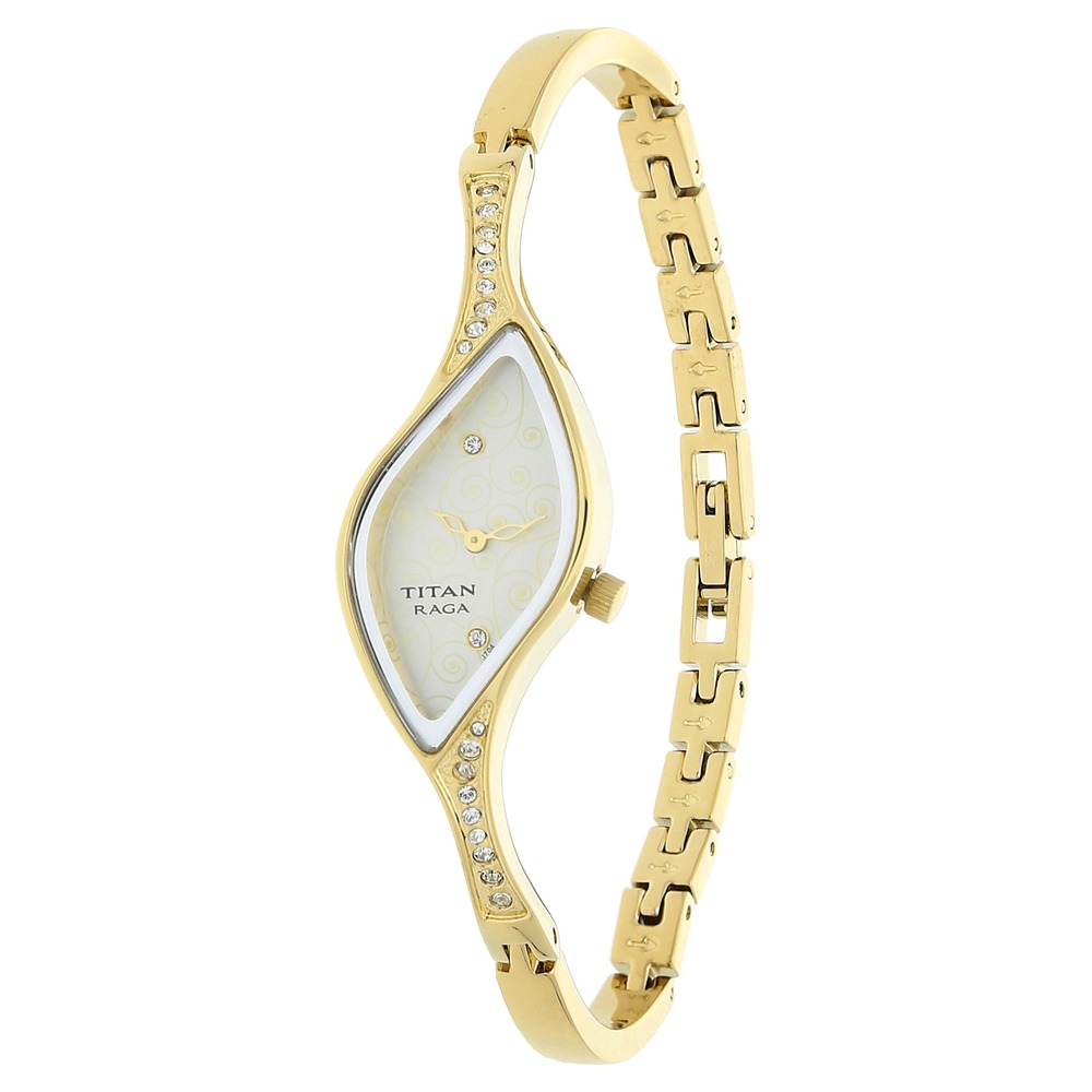 Buy Online Titan Raga White Dial Women Watch With Metal Strap ...