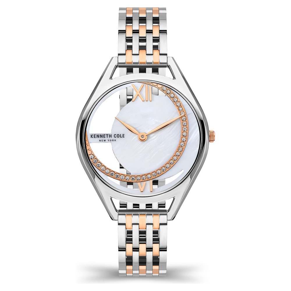 Buy Online Kenneth Cole Quartz Analog White Dial Stainless Steel Strap ...