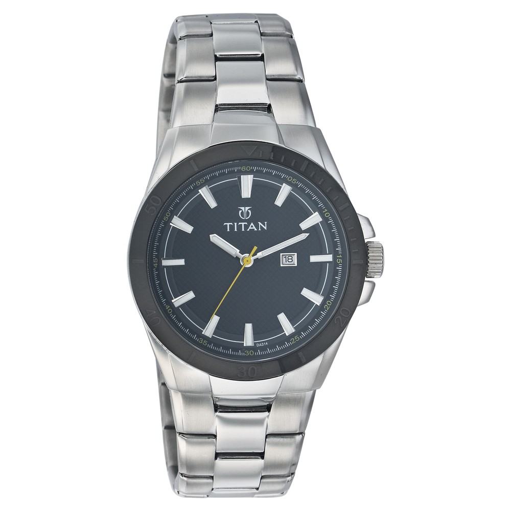 Buy Online Titan Quartz Analog with Date Black Dial Watch for Men ...