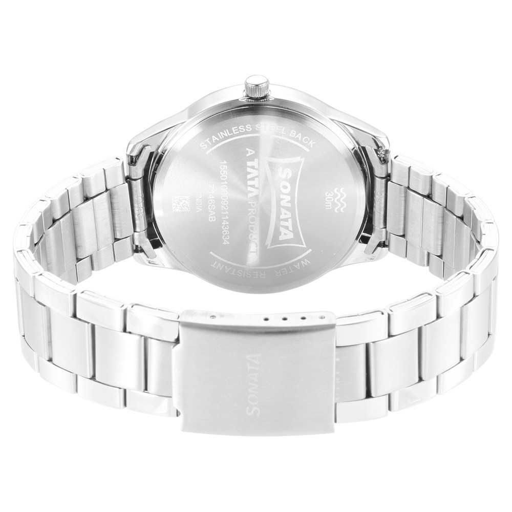 Buy Online Sonata Force Quartz Analog Green Dial Stainless Steel Strap ...