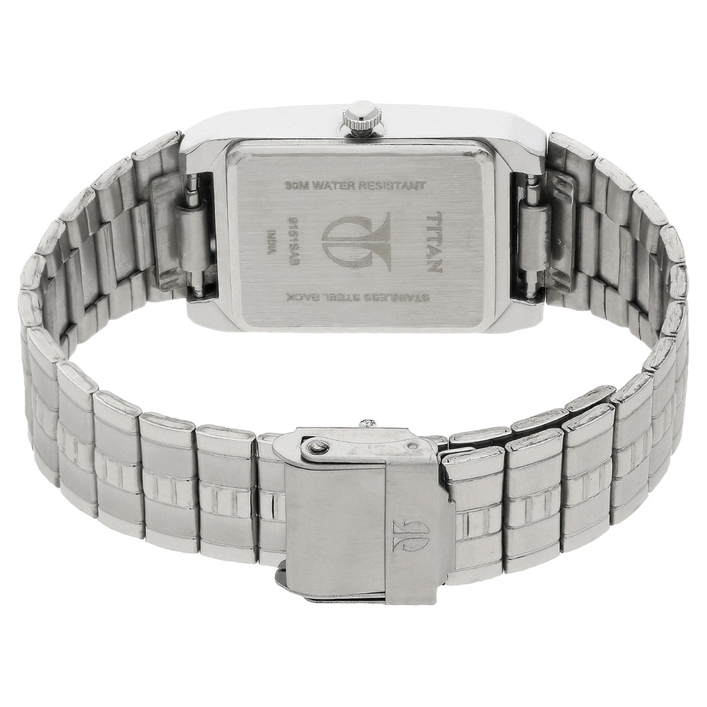 Buy Online Titan Quartz Analog with Date White Dial Stainless Steel ...
