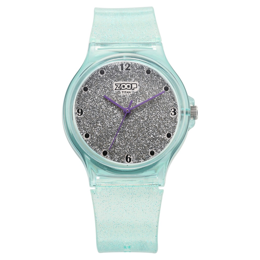 Buy Online Zoop by Titan Glitter Quartz Analog Grey Dial Polyurethane ...