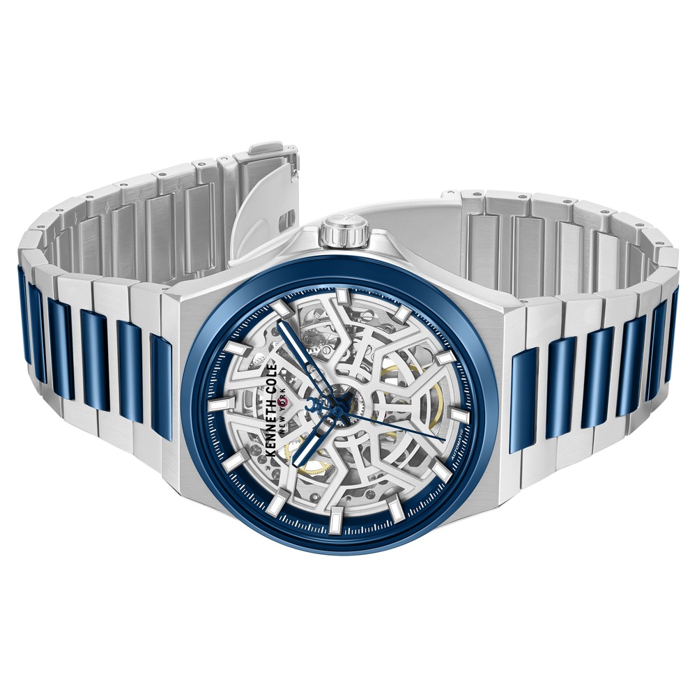 Buy Online Kenneth Cole Automatic Silver Dial Two Toned Stainless Steel ...