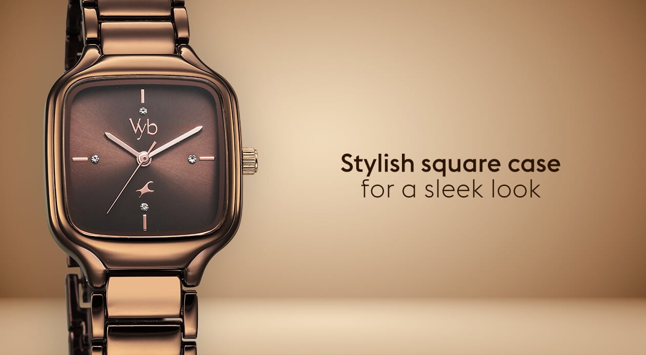 Buy Online Fastrack Vyb Minimalist Quartz Analog Rose Gold Dial Metal ...