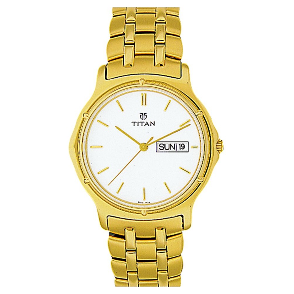 Buy Online Titan Quartz Analog with Day and Date White Dial Watch for ...